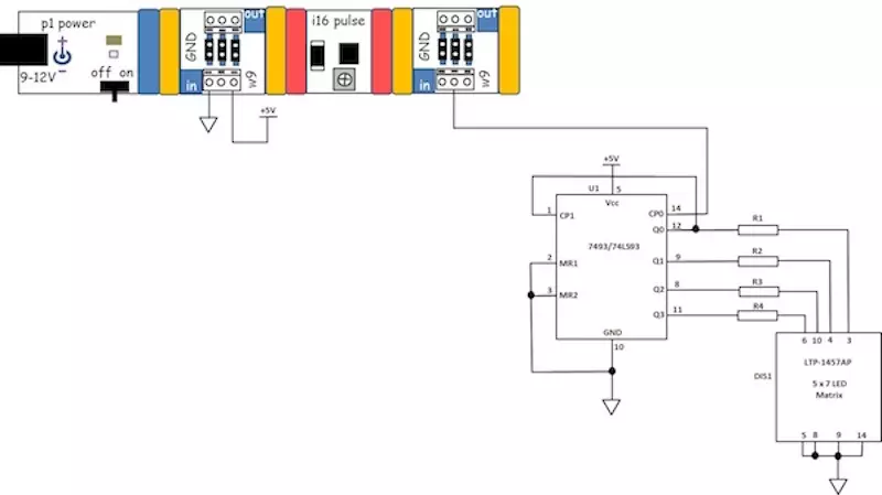 បង្កើត 4-Bit Binary Counter ជាមួយនឹង LED Matrix 5x7 10048_16