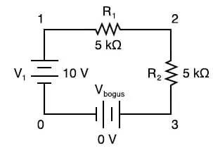 Bogus voltage source mu DC circuit