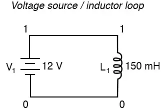 Voltage source inductor loop