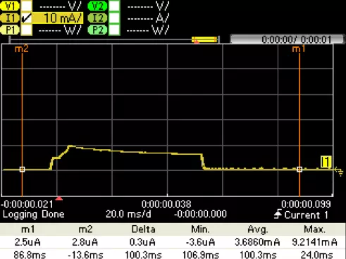 Şəkil 17. Bootstrap Configuration Capture @ VPS= 2.5V-ni gücləndirin. IBATT (Sarı)