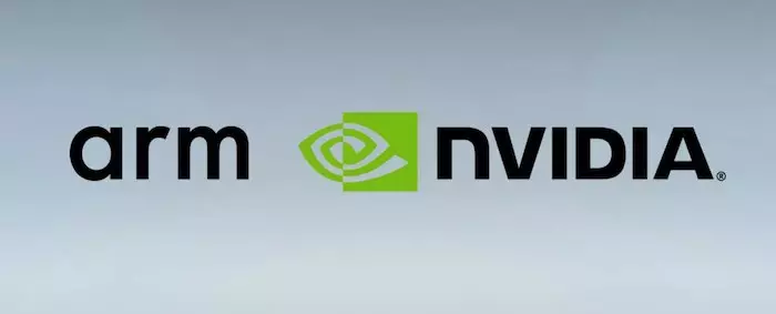 Logo Arm i NVIDIA.