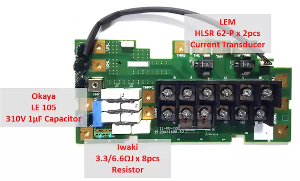 hitachi sj series p1 Hat Girişi ve 3 Faz Çıkış Kontaktör Kartı