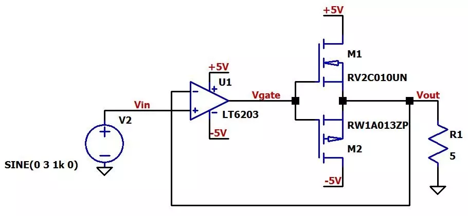 Paano Mag-buffer ng Op-Amp Output para sa Mas Mataas na Agos, Bahagi 3 3769_7