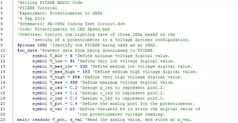 Escriure el codi PICAXE BASIC - Part 4 3816_4