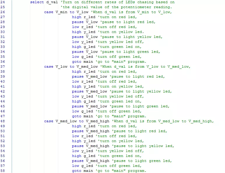 Ukubhala PICAXE BASIC Code - iCandelo 4 3816_5