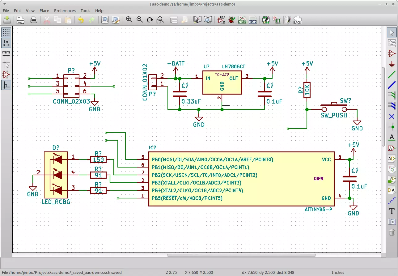 ข้อมูลเบื้องต้นเกี่ยวกับ KiCad บน Ubuntu 3833_11