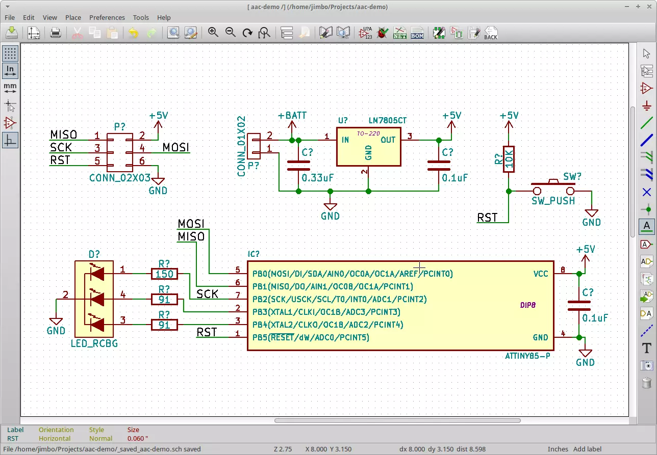 ข้อมูลเบื้องต้นเกี่ยวกับ KiCad บน Ubuntu 3833_12