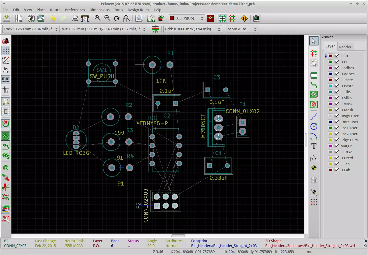 ข้อมูลเบื้องต้นเกี่ยวกับ KiCad บน Ubuntu 3833_25