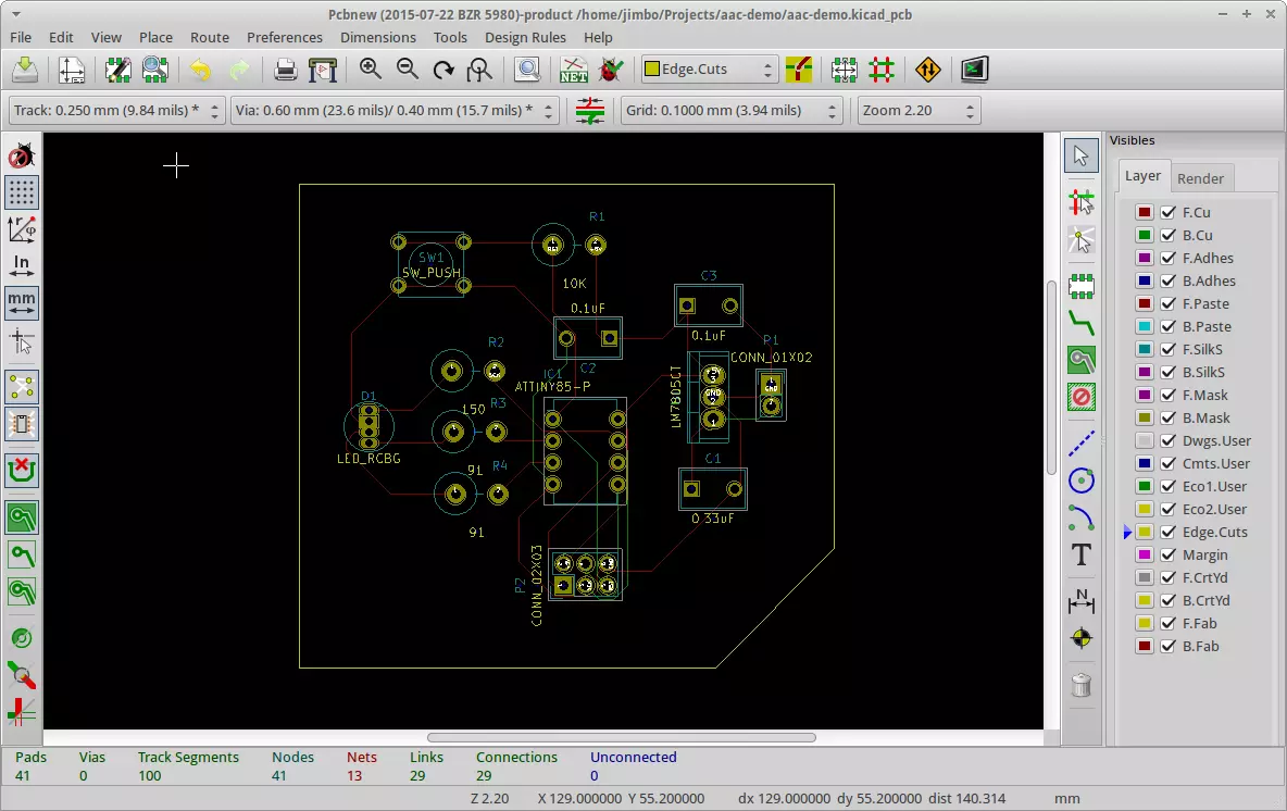 ข้อมูลเบื้องต้นเกี่ยวกับ KiCad บน Ubuntu 3833_26