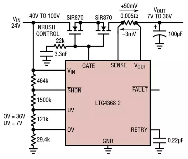 Circuits hawwe ek beskerming nedich: in IC-oplossing foar oerspanning, ûnderspanning en omkearde polariteit 3903_3