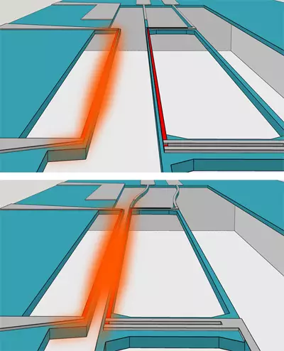 ការផ្ទេរកំដៅ Nanoscale 100 ដងខ្លាំងជាងការគិតពីមុន 766_1