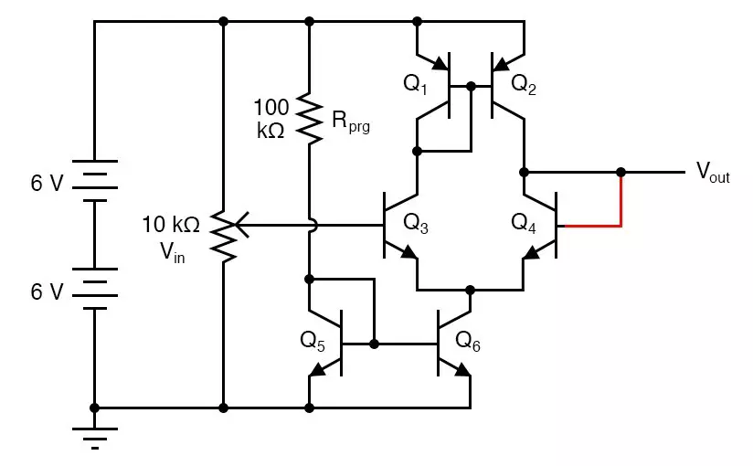 diagram vezja sledilnika napetosti