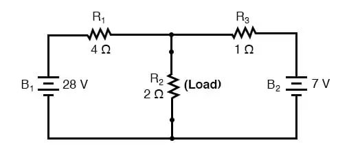 diagram sirkuit setara thevenin