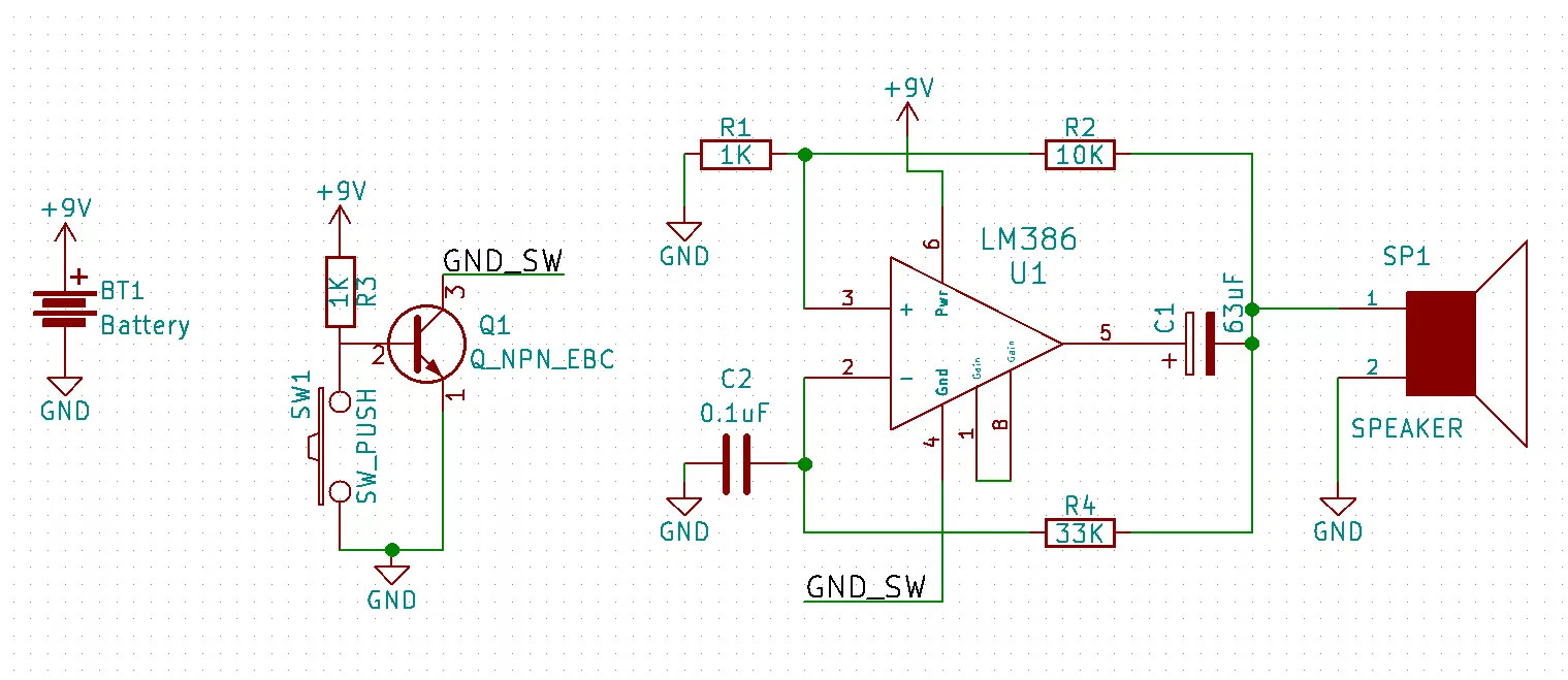 Construa seu próprio sistema de alarme com um amplificador LM386 e um transistor NPN 9373_1