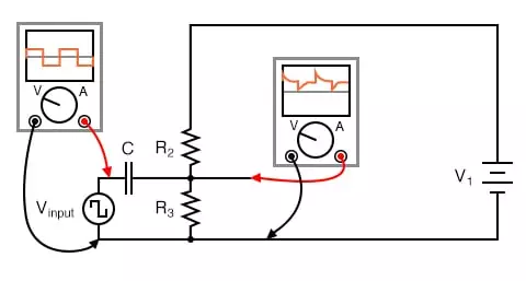 Capacitively coupled low frequency square-wave e bonts'a khopamiso.