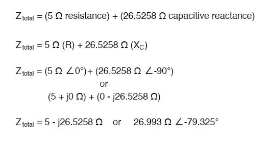 enačba impedance vezja