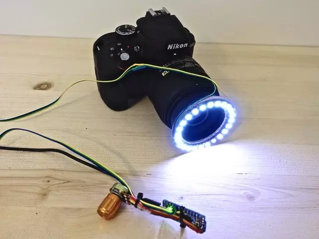 Өөрийнхөө LED гэрэл зургийн цагираг гэрлийг бүтээ 9849_1