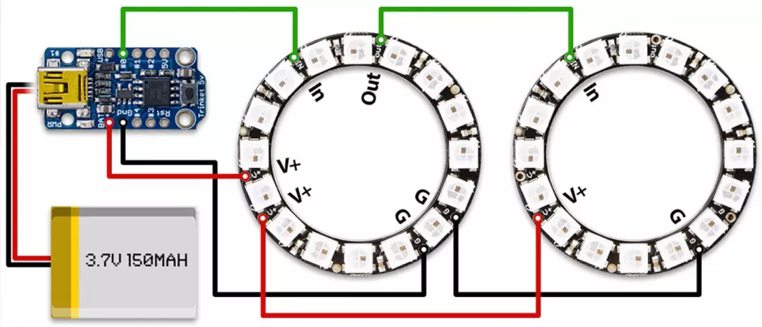 Maxim Integrated-en Soinu Aktibatutako NeoPixel Rave Betaurrekoak 9878_3